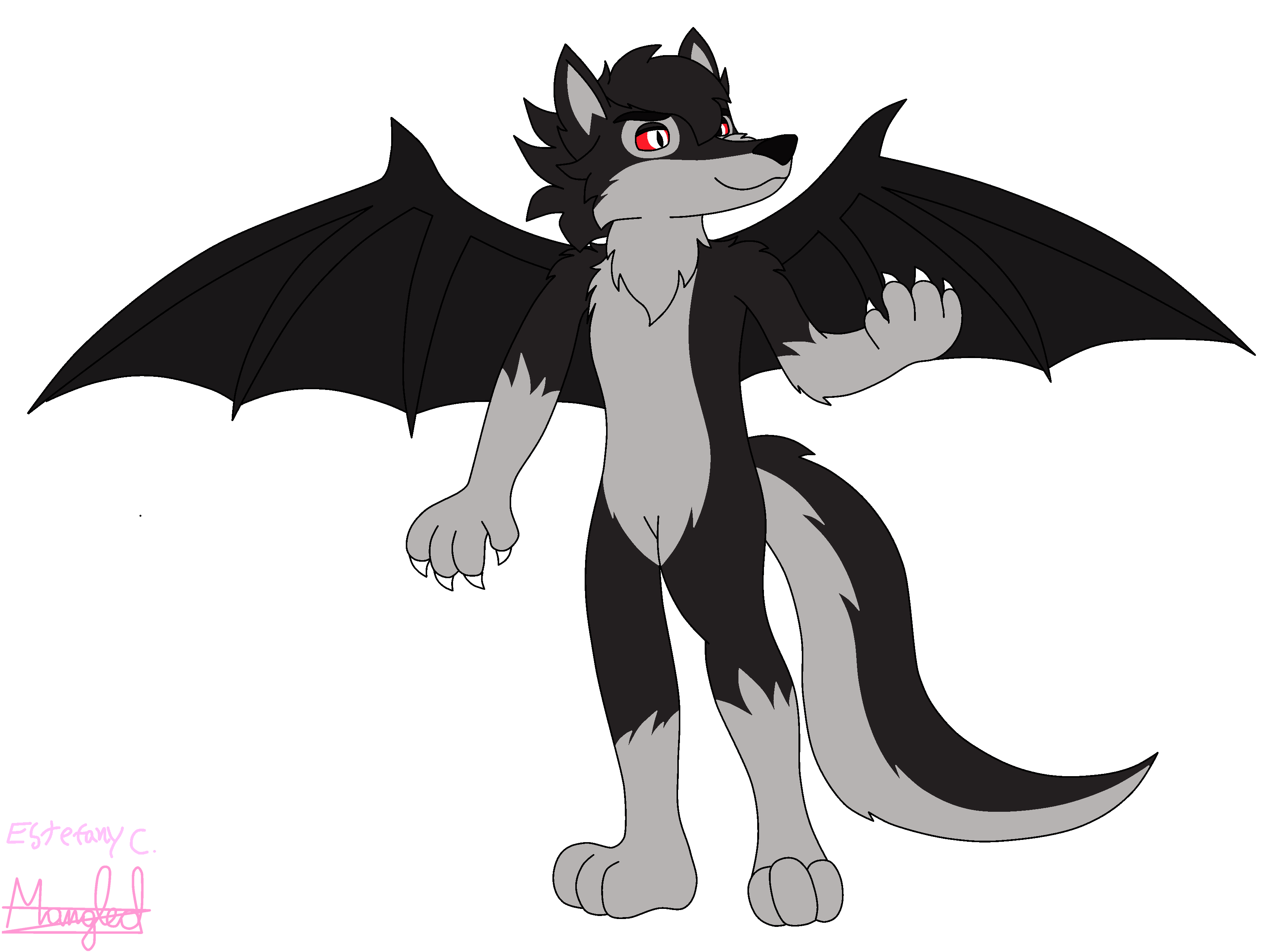 Simon The Winged Hellhound [TrueTeleBugsFan468] by MangledTheArcticWolf
