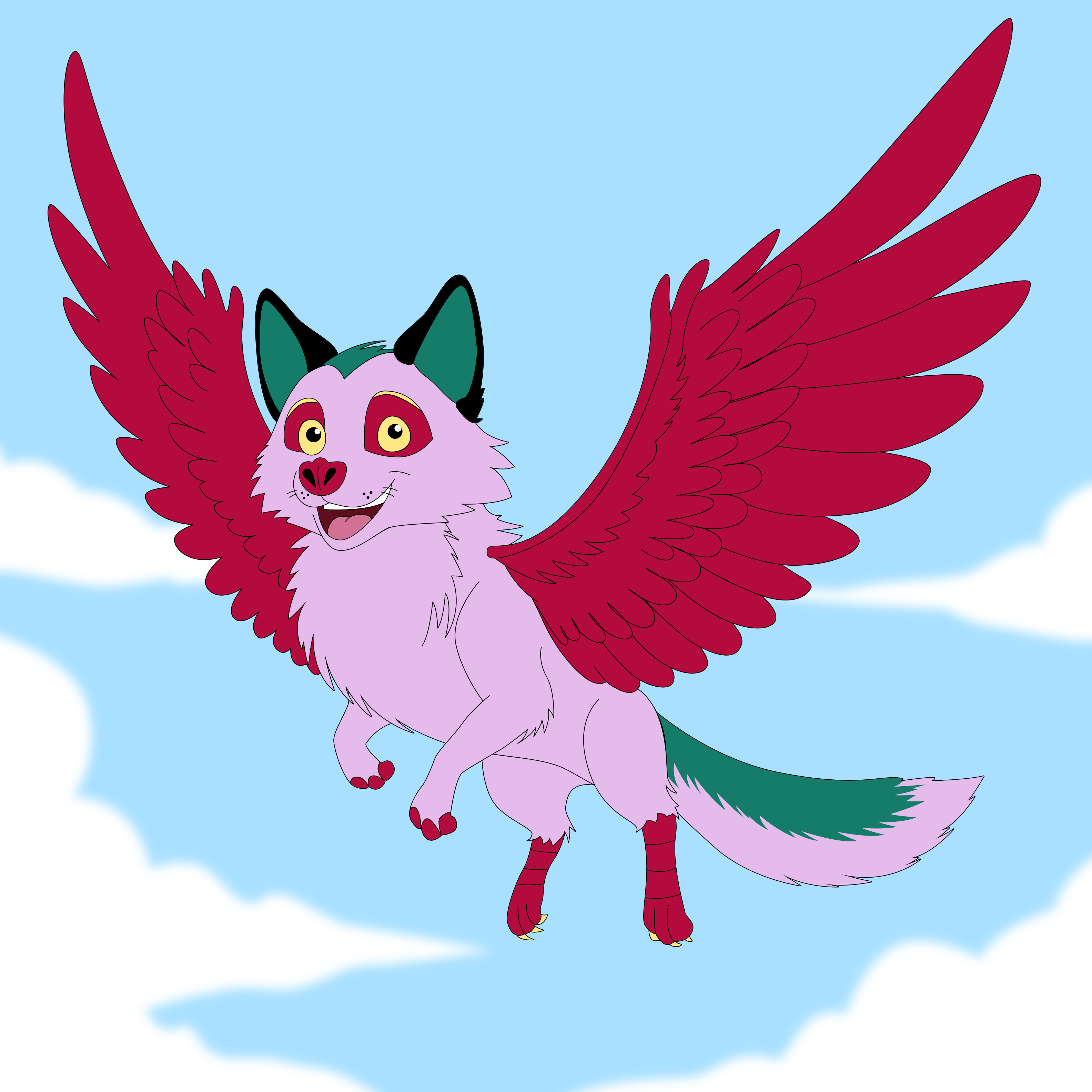 Armie as a pterolycus flying by FurryTilde