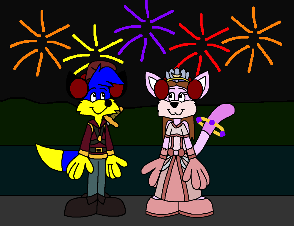 Day 29. Halloween Fireworks by CartoonFoxArt2002