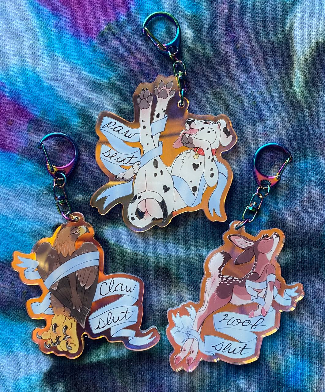 Updated "Slut" Keychains by leafhoof