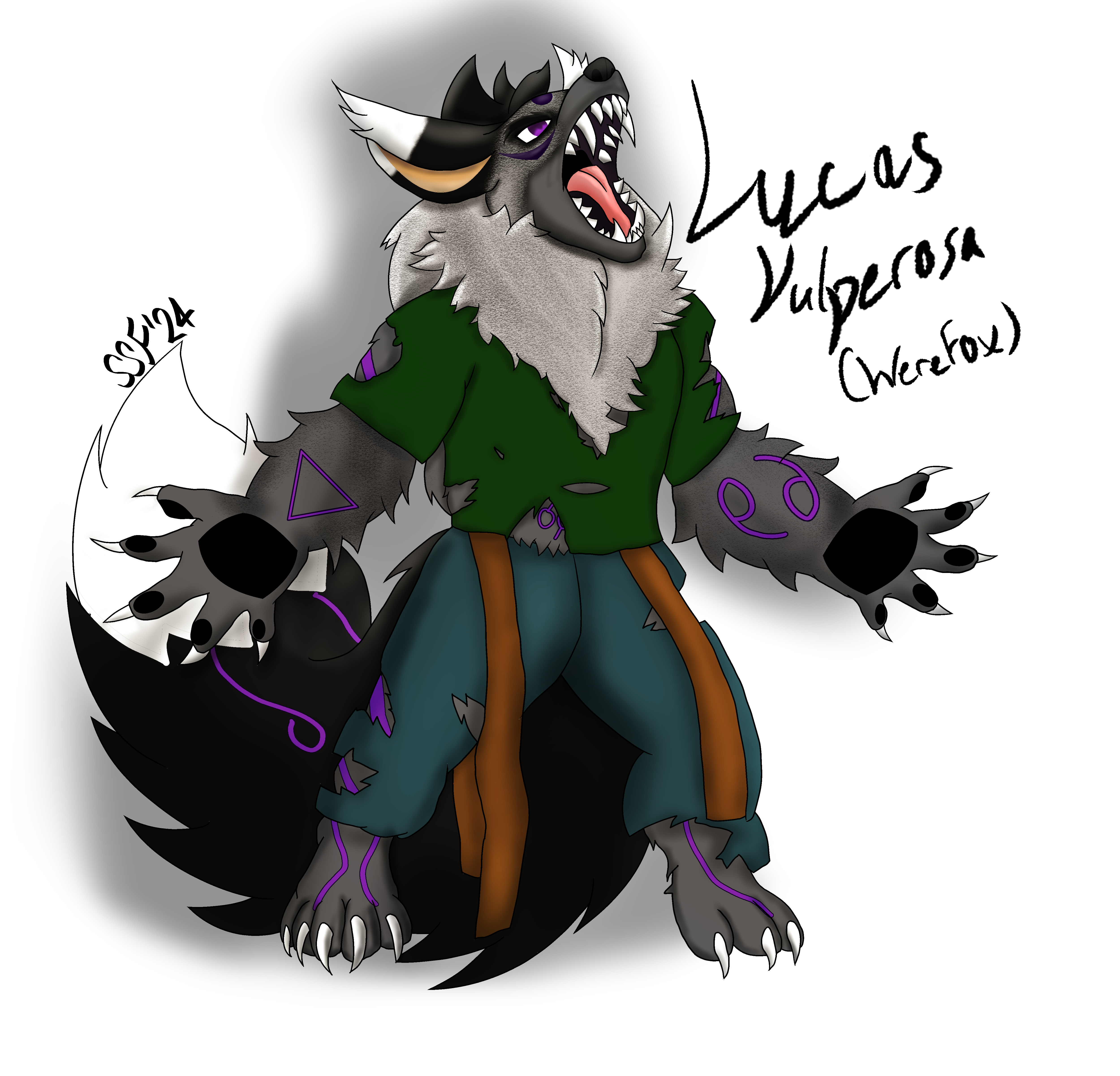 Werefox Lucas V2 by SinisterSlyFox