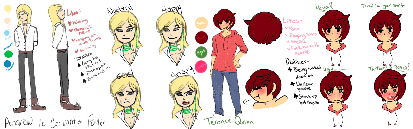 Andy and Terry Character Sheet by ladilol