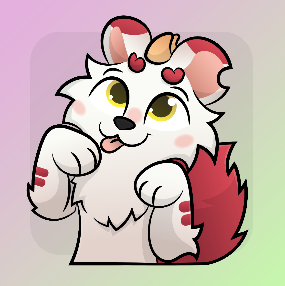 Playful Paws sticker YCH for Pixie by AlexUmkaArt