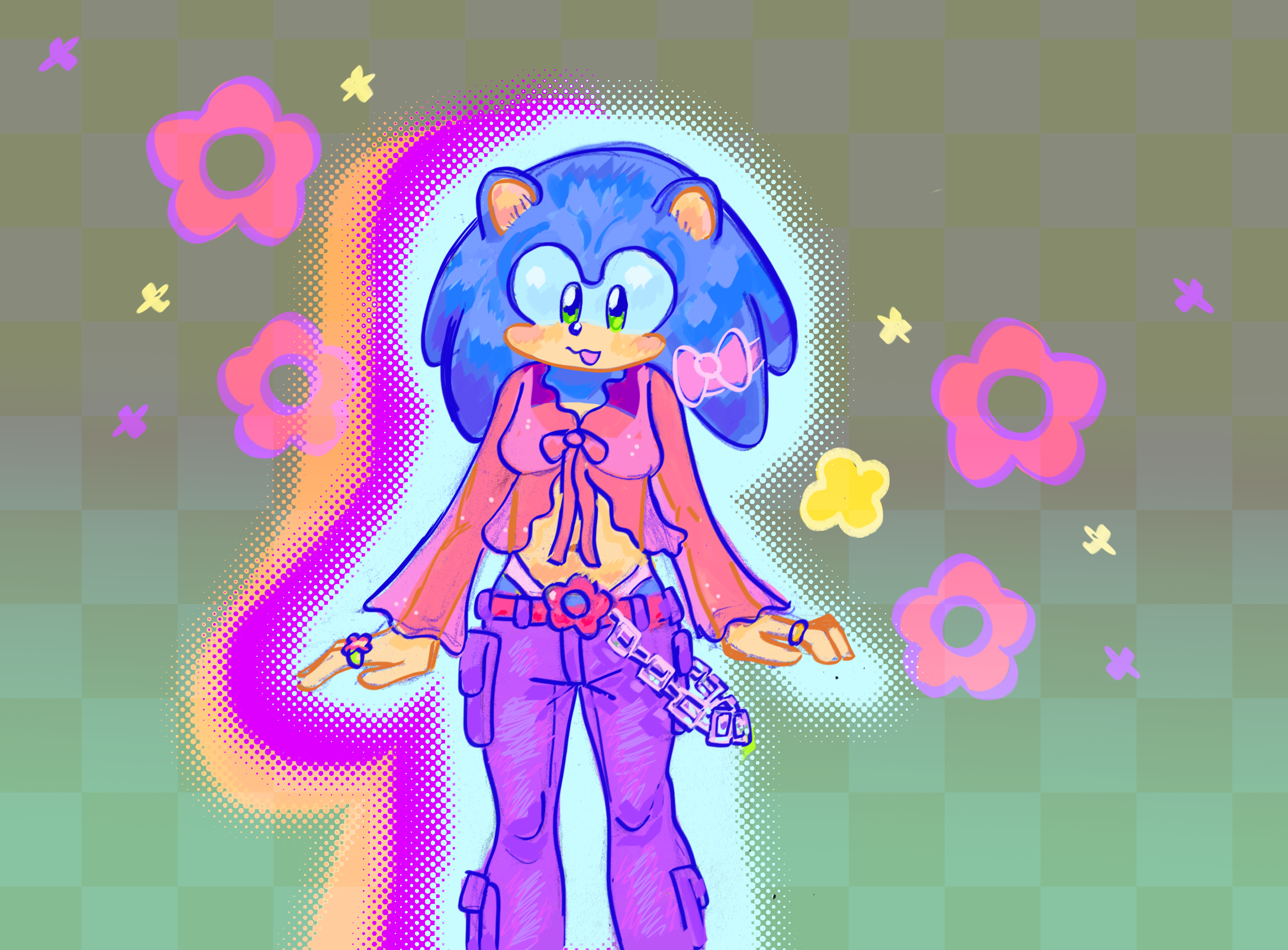 My Sonic in y2k outfit by DarkKendy