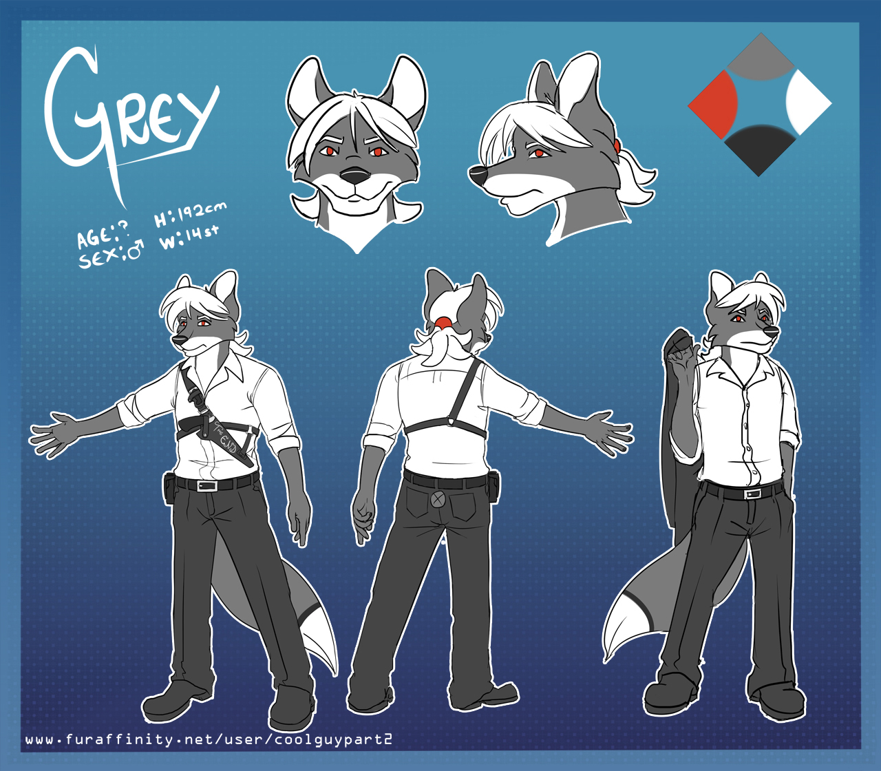 Grey - Reference Sheet by CoolGuyPart2