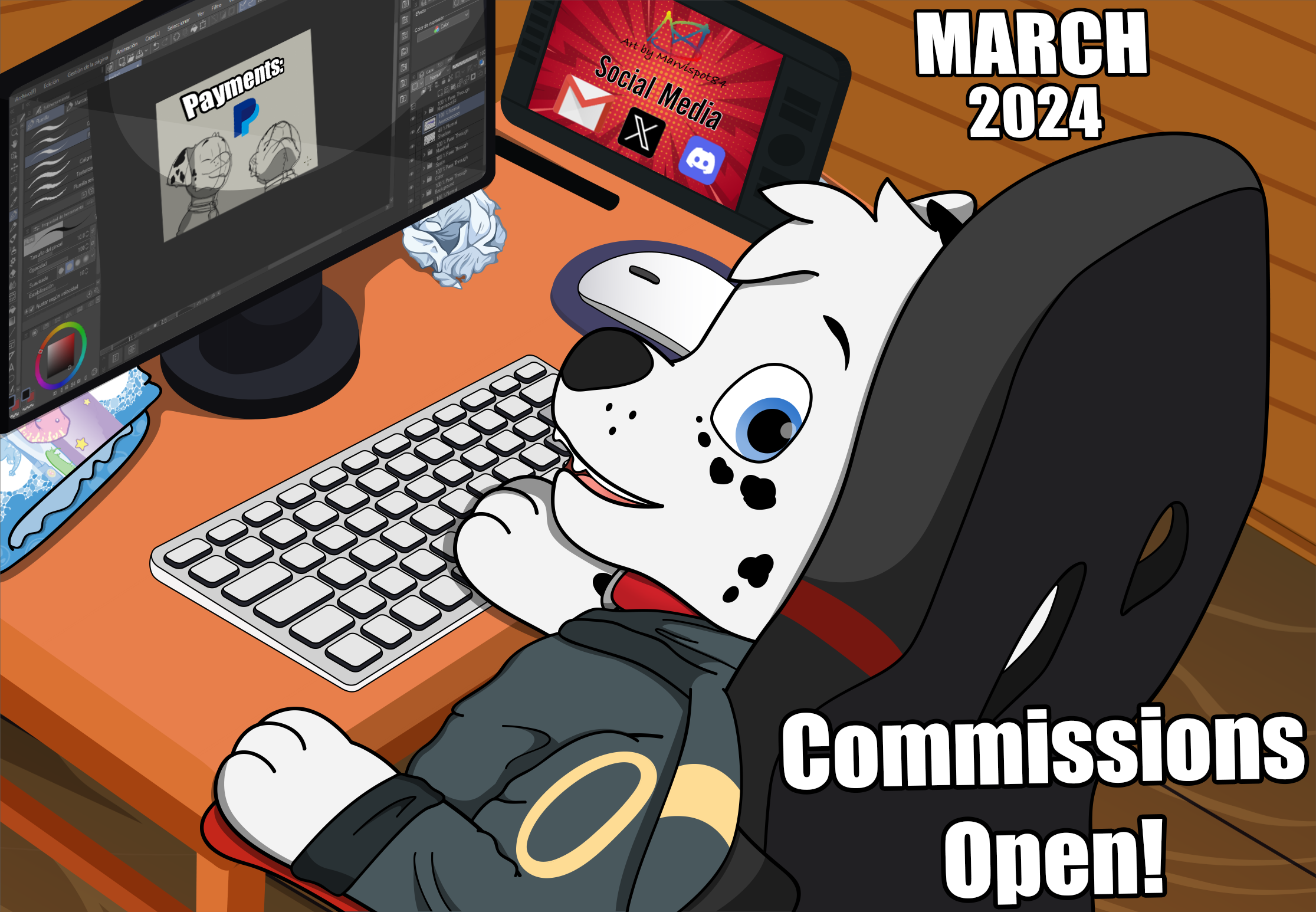 Commissions Open - MARCH 2025! by Marvispot84arts