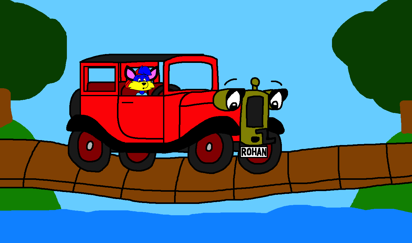 Rohan the Red Car on a Wobbly Bridge with Alex the Fox by ...