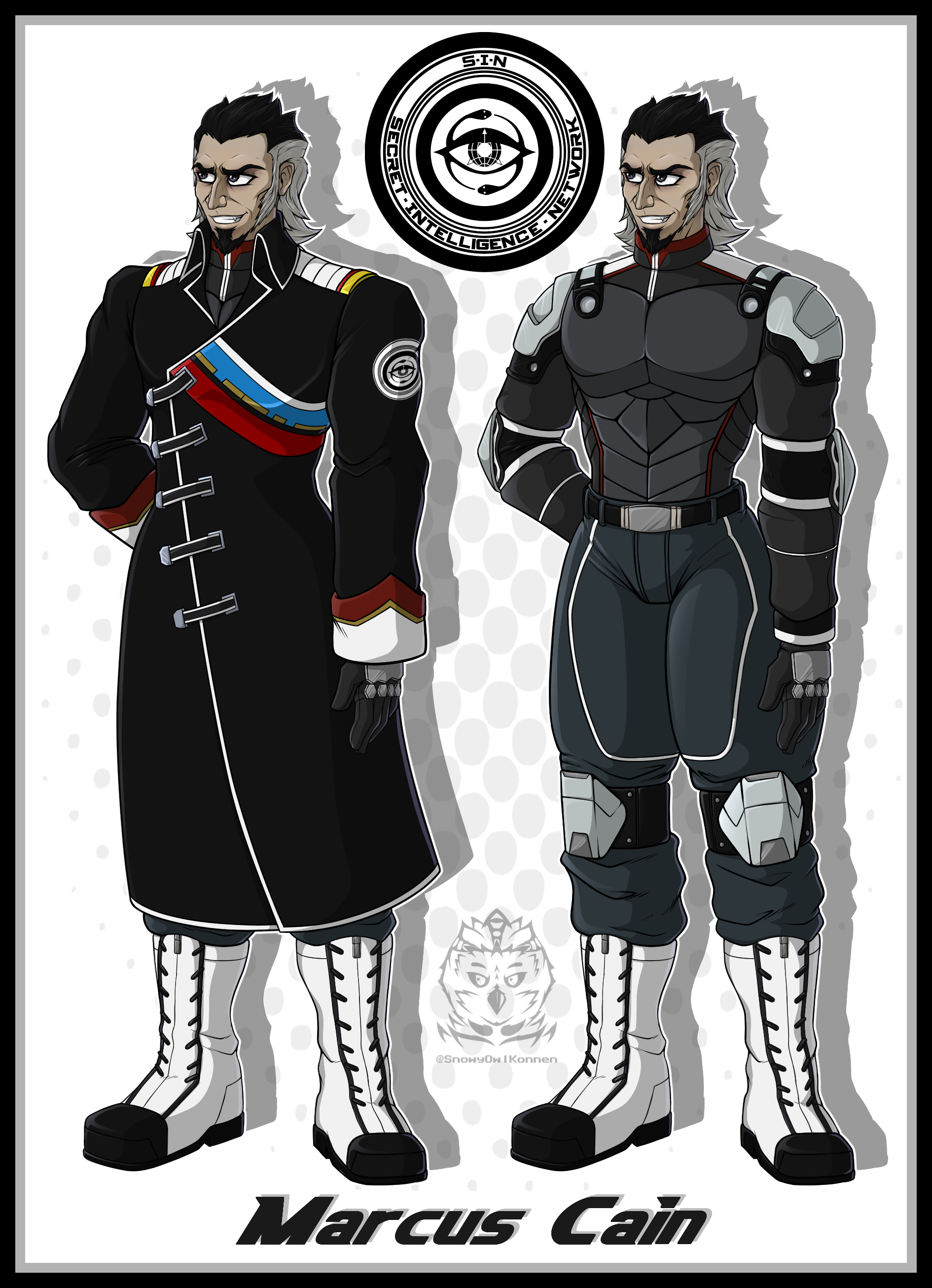 Marcus Cain Leader of S.I.N by SnowyOwlKonnen