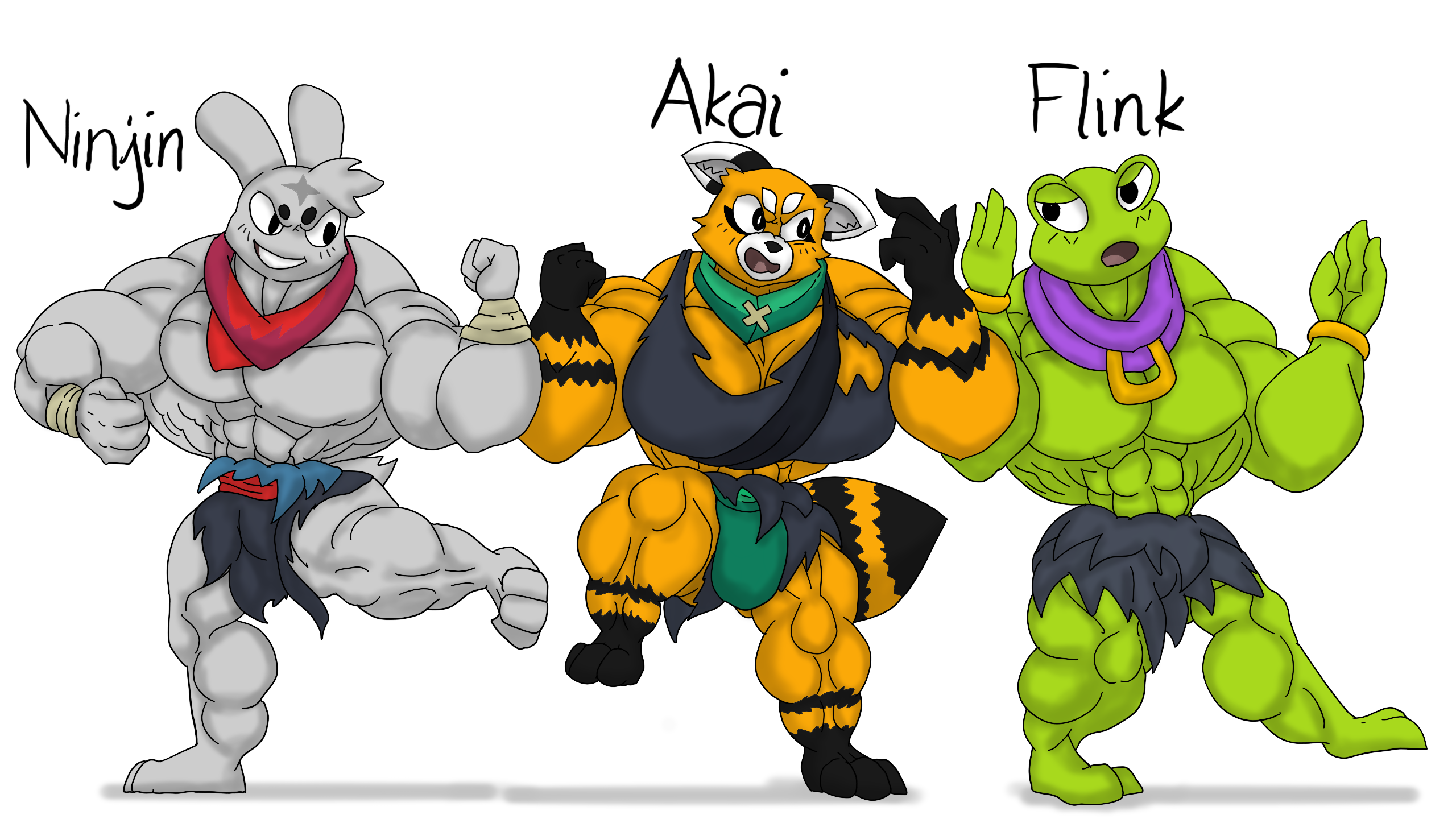 Brazilian Cartoon Character Trio - Ninjin by Skyblue2005