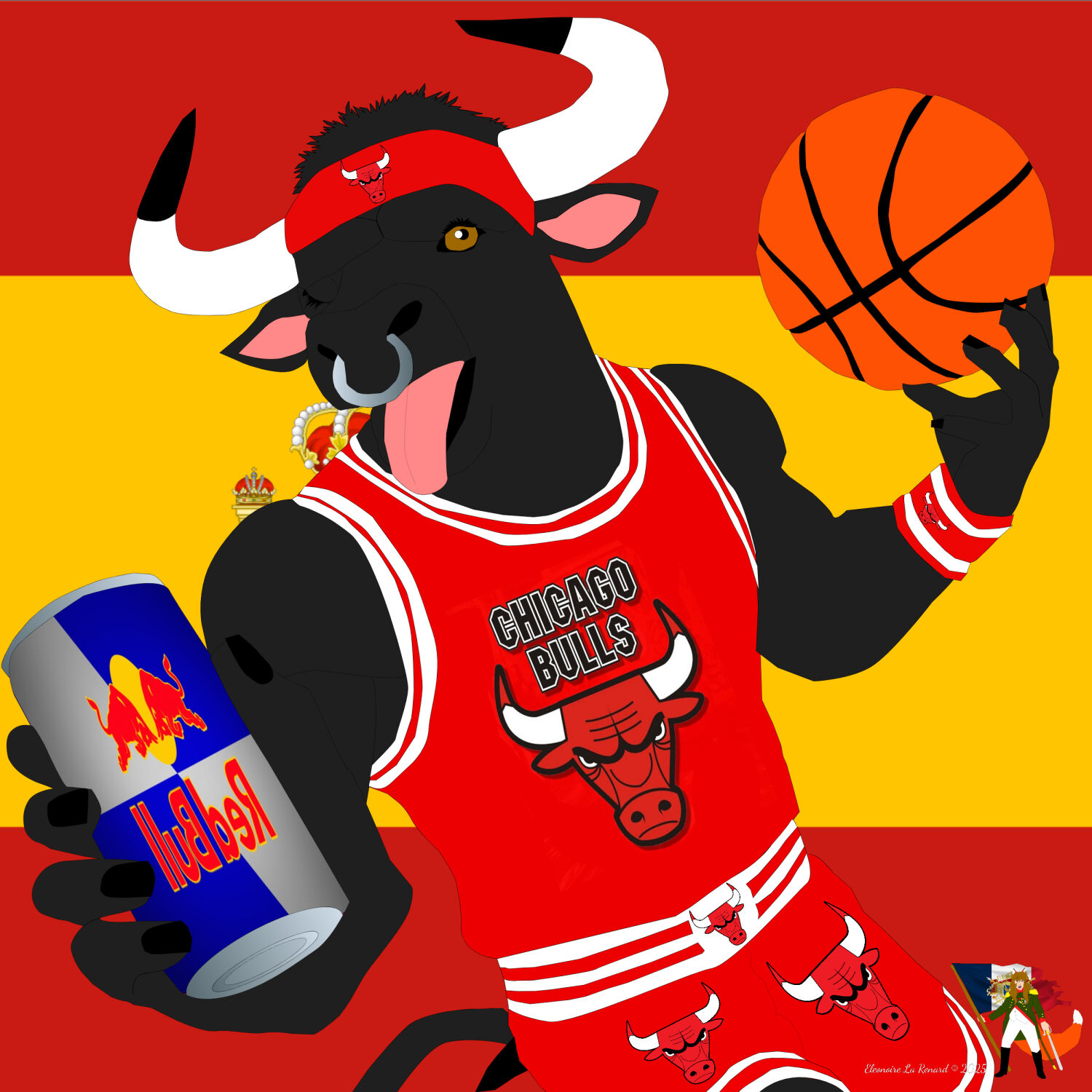 Toro Furry en la Cancha: Patrocinado por Red Bull by EleonoireLaRenard