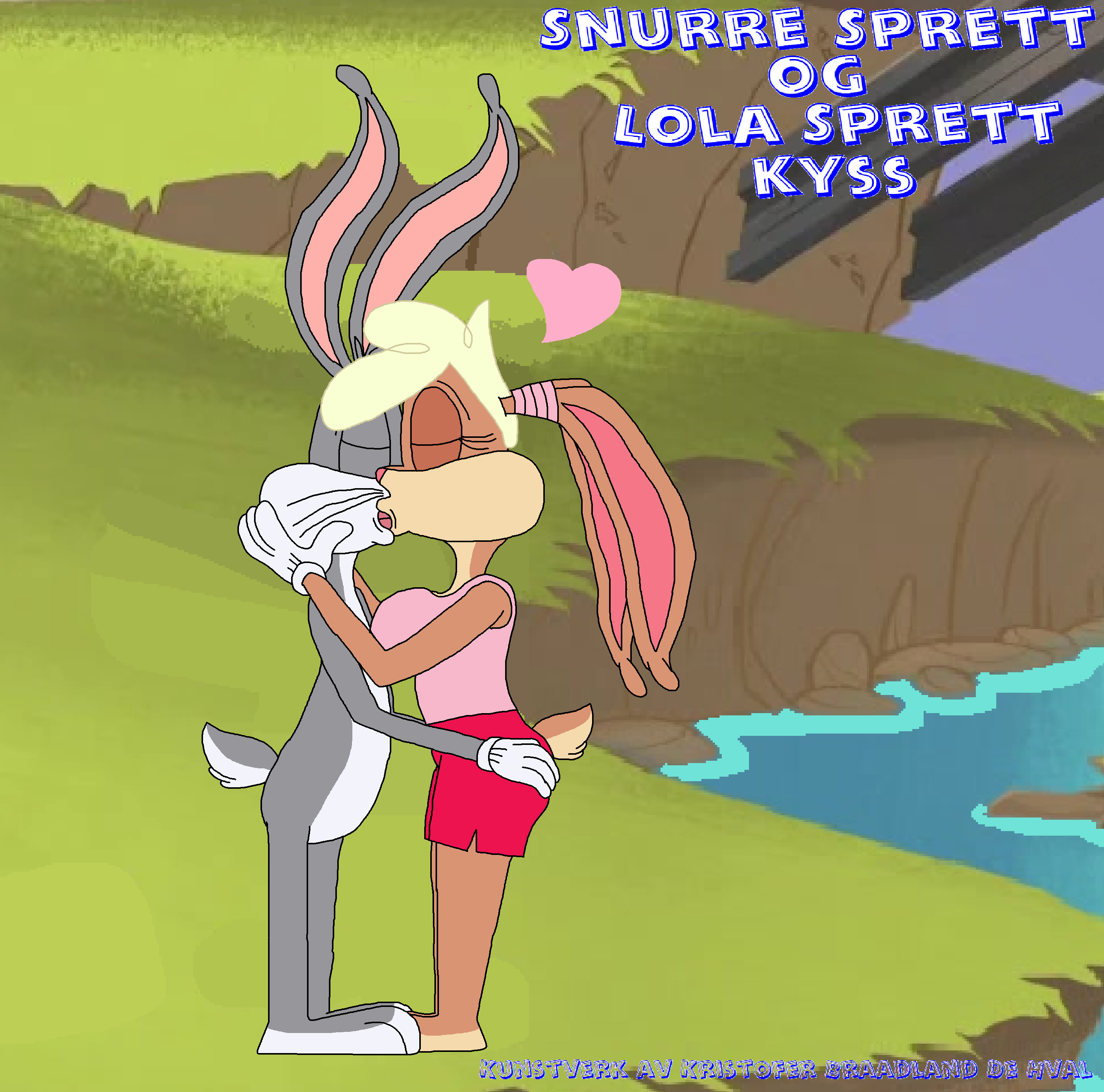 Snurre Sprett og Lola Sprett kyss by ChrisTheWhaleKing