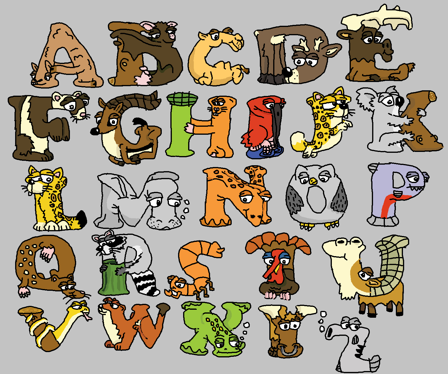Animal Alphabet 3 My Version Alphabetimals By Toondisneyxd2009
