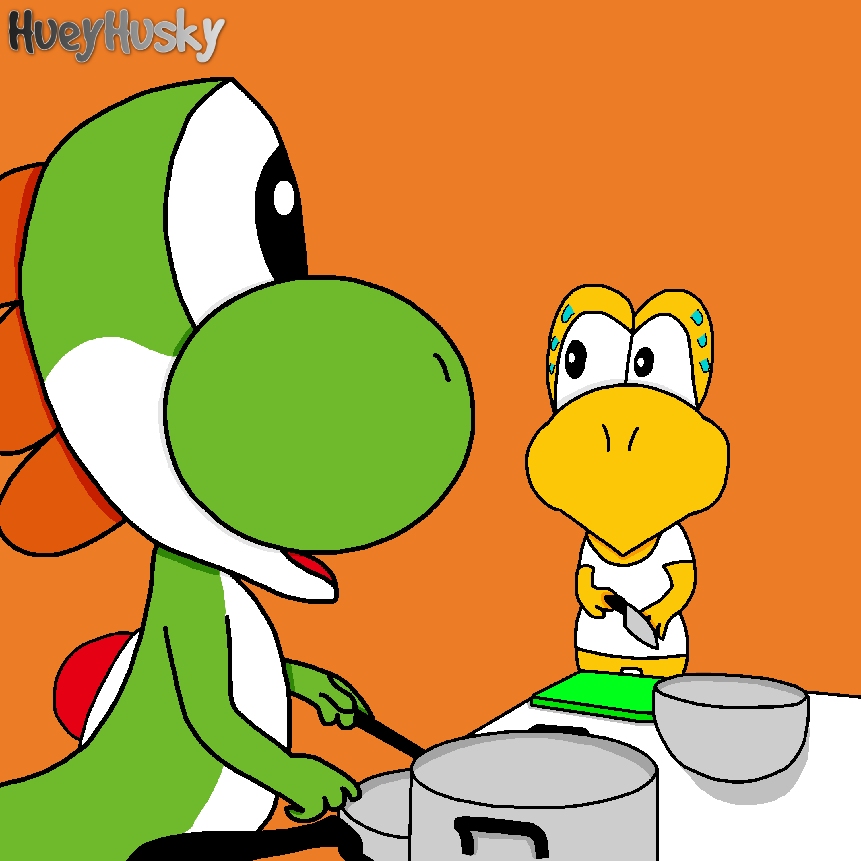 Cooking With Yoshi by HueyHusky