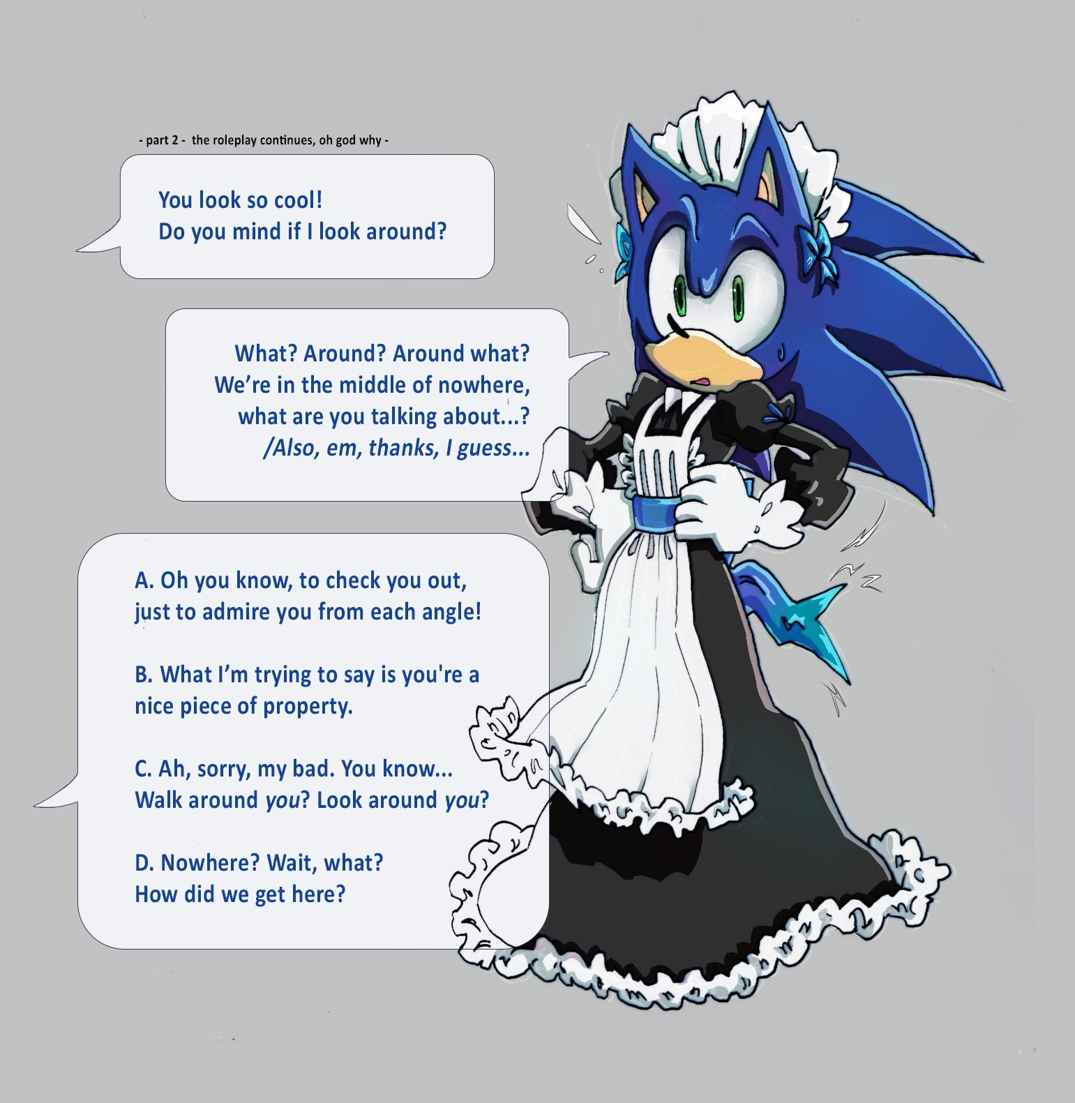 Maid Sonic Roleplay - part 1- 4 by greyferness