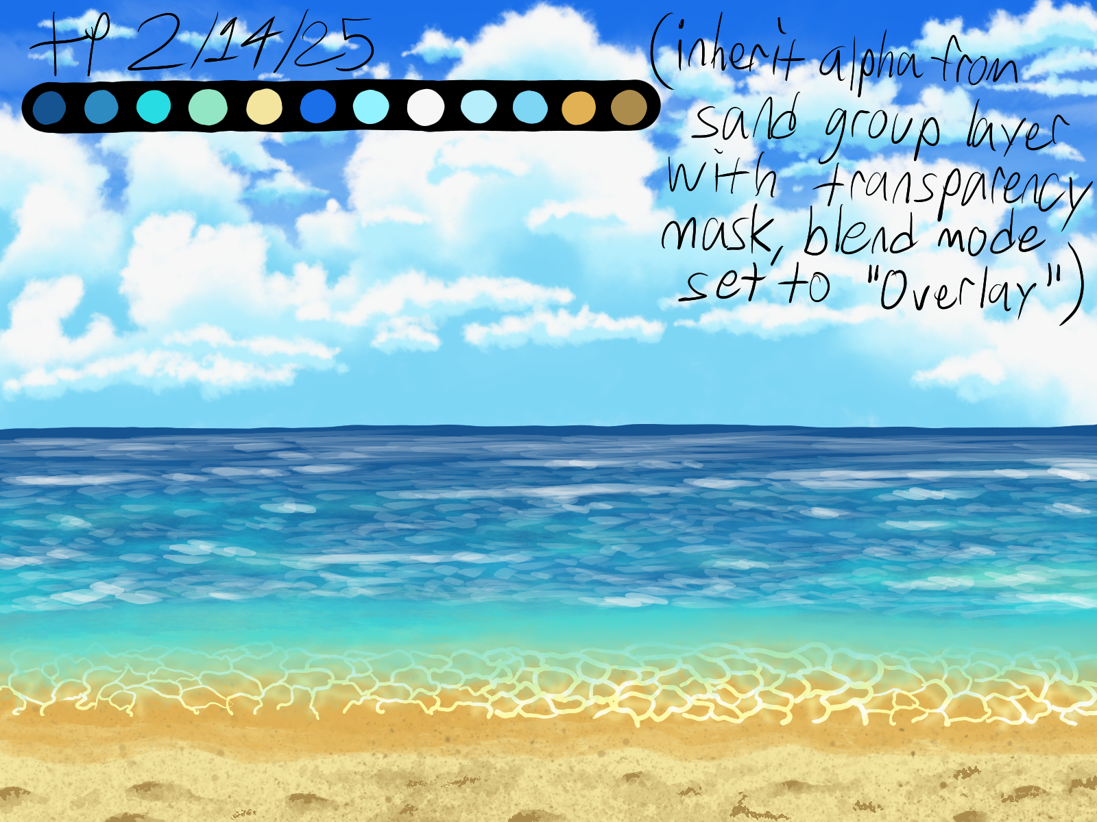 Ocean BG painting attempt by nfinitepixel