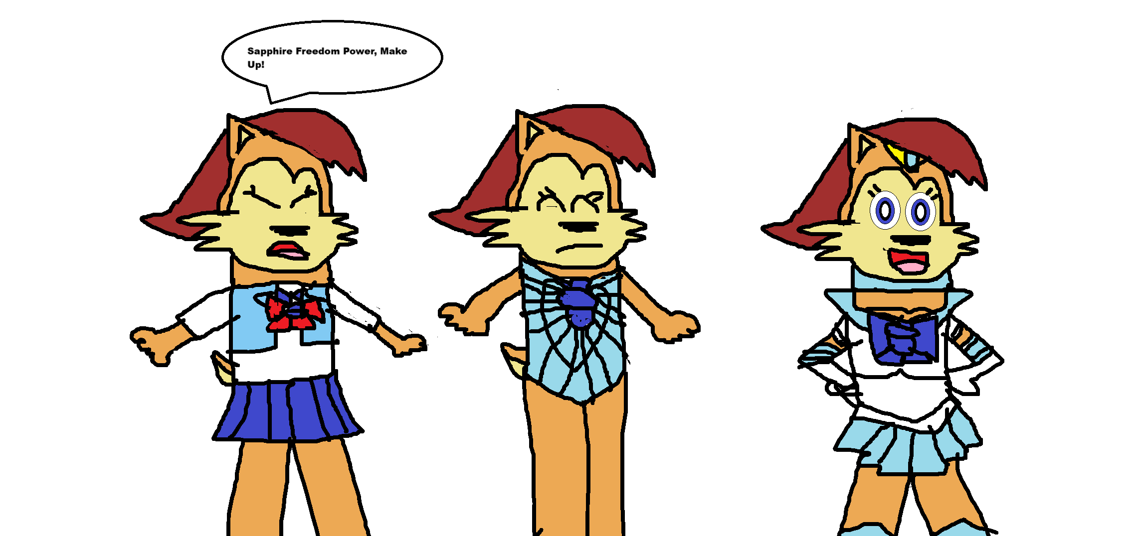 Sally Transforms Into Sailor Freedom by jeremycrimson