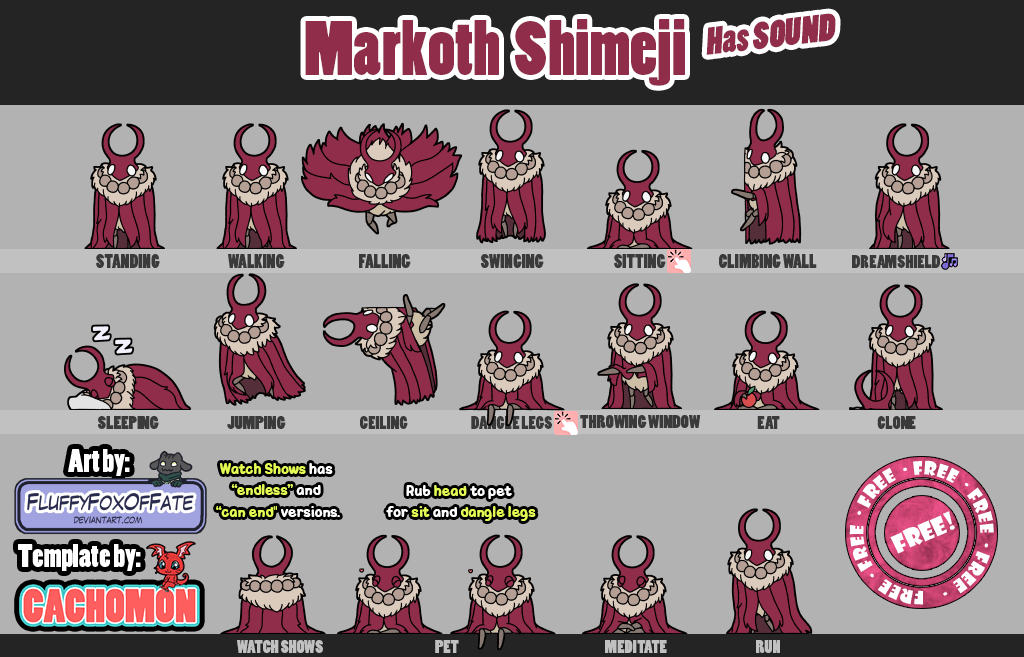Markoth Shimeji by FluffyFoxOfFate