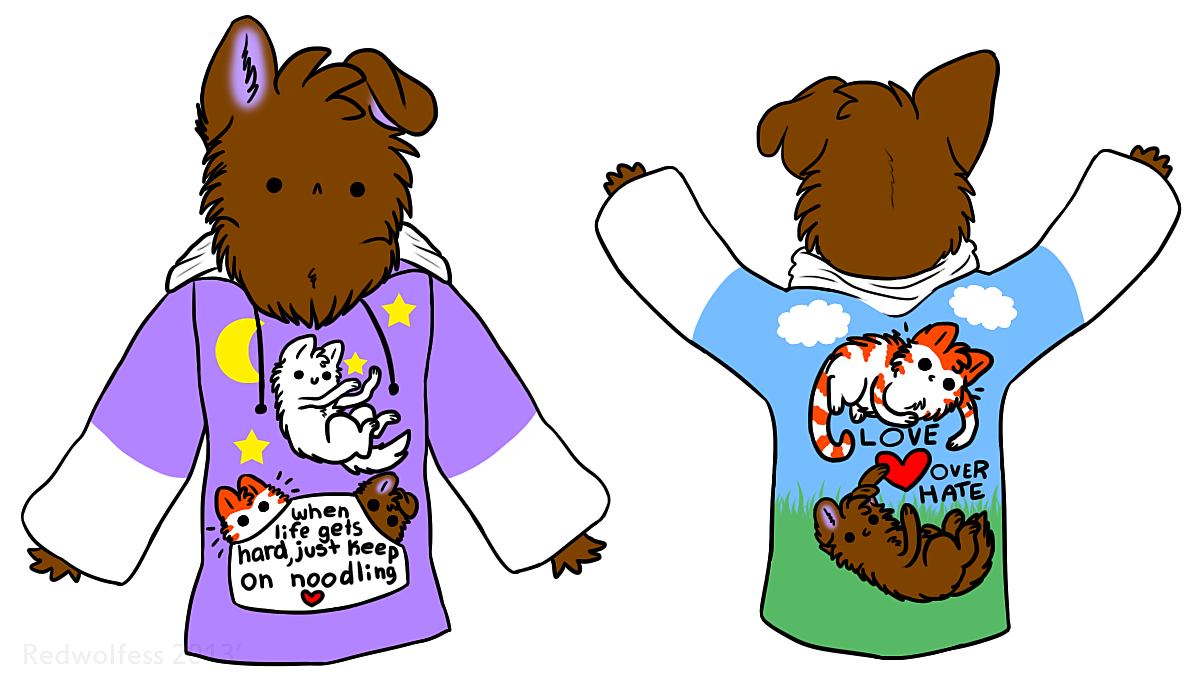 'pocket full of chibis' hoodie by Reddywolf
