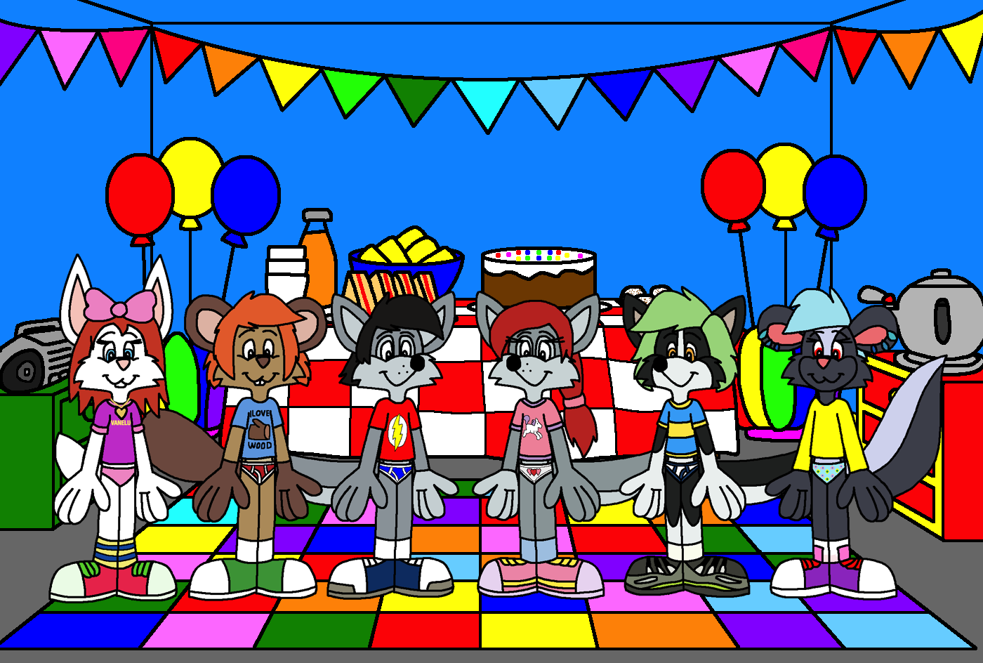 Sultz and Friends in the Party Room by ToonArtistsLover