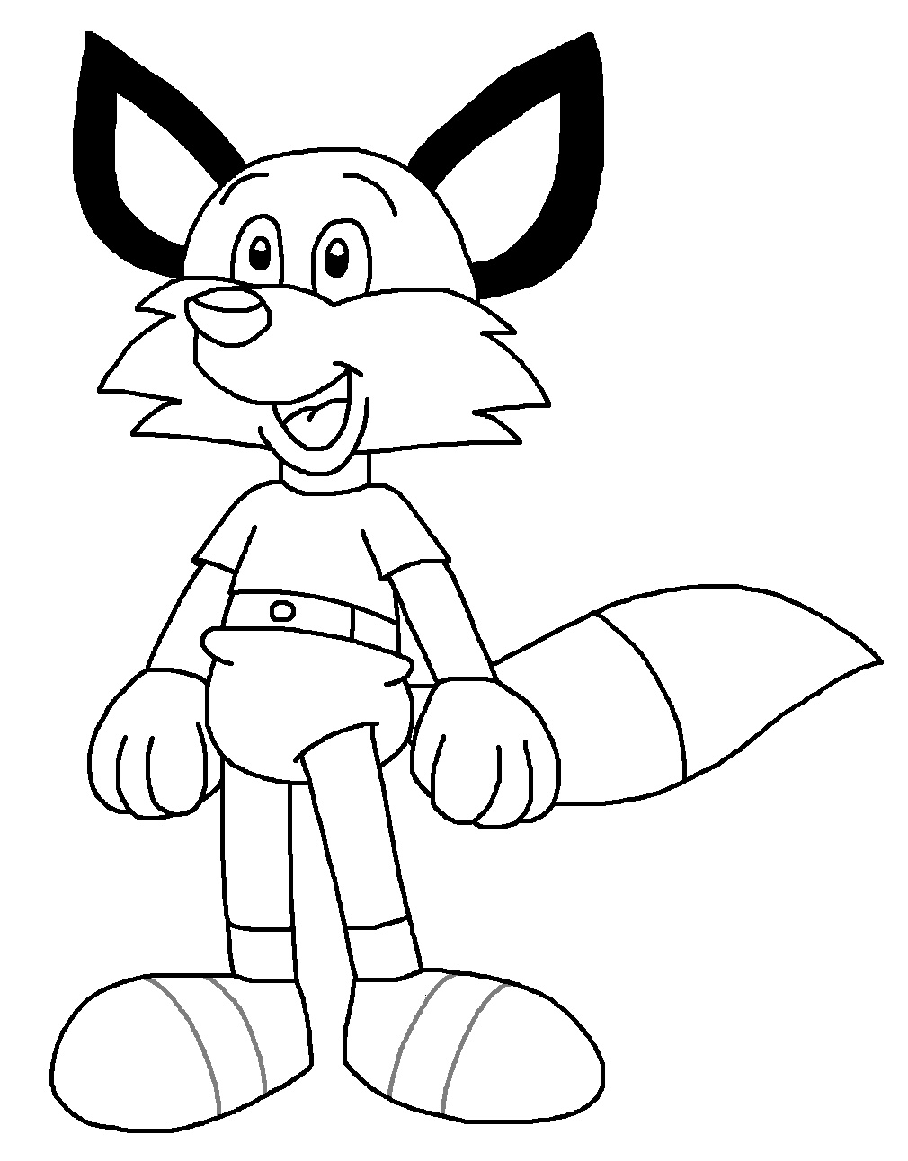 Diaper Fox Kid Bases by CartoonFoxArt2002