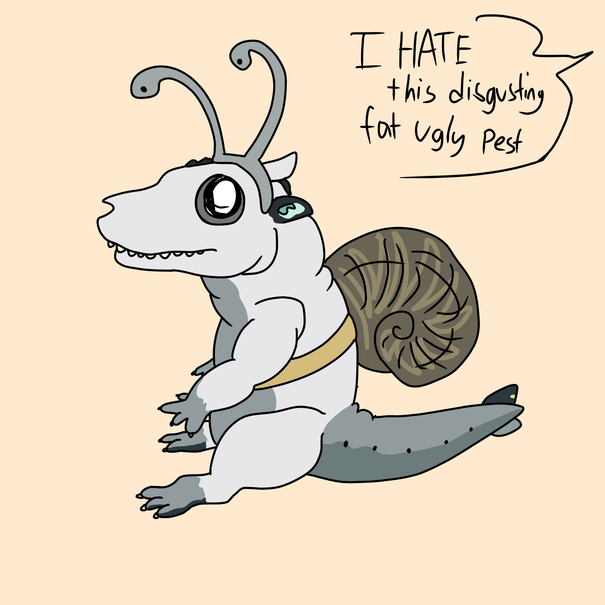gross snail baby Quinn by Distempetor