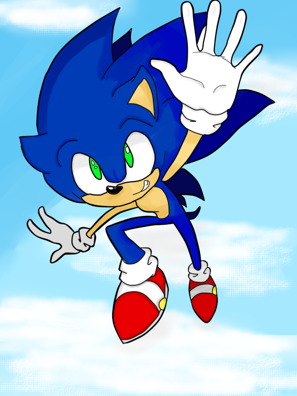 Sonic can fly!:D by ShayTheHedgehog97