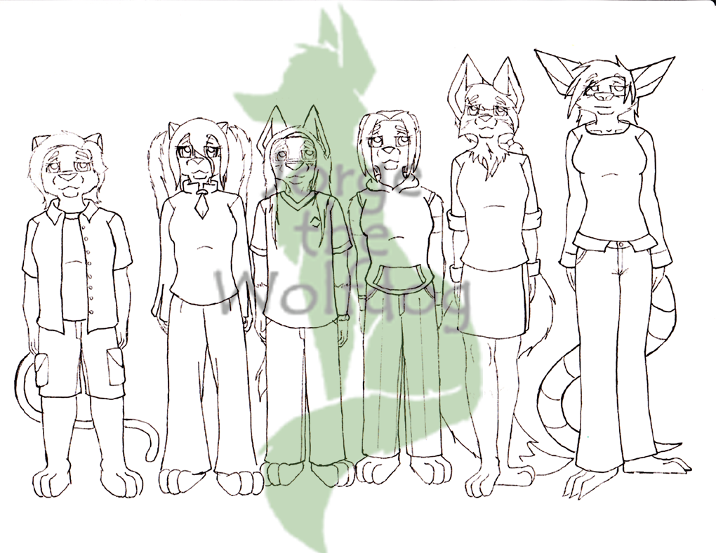 Preview- My Characters by JorgeTheWolfdog