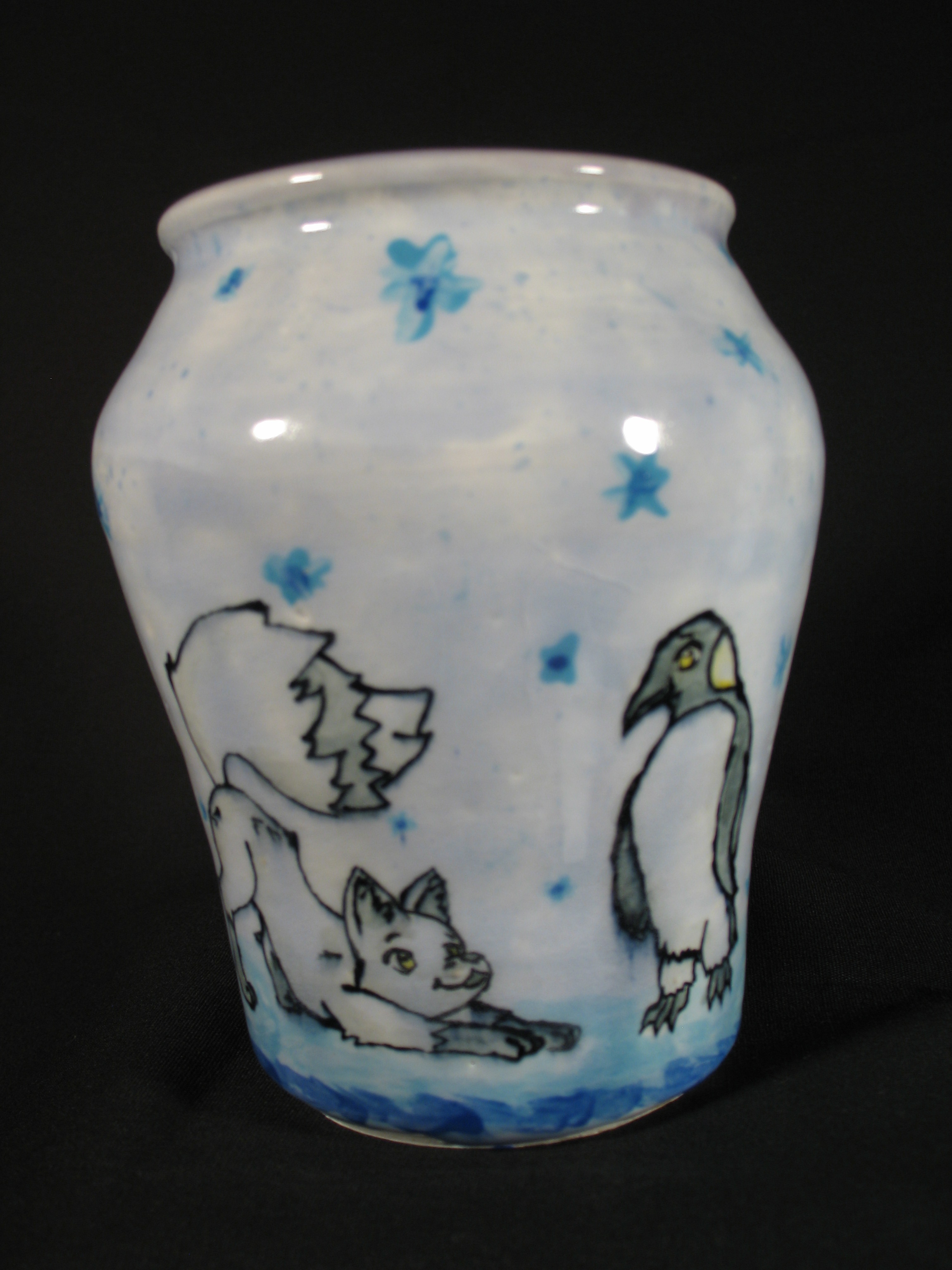 Fox and Penguin by CeramicFox
