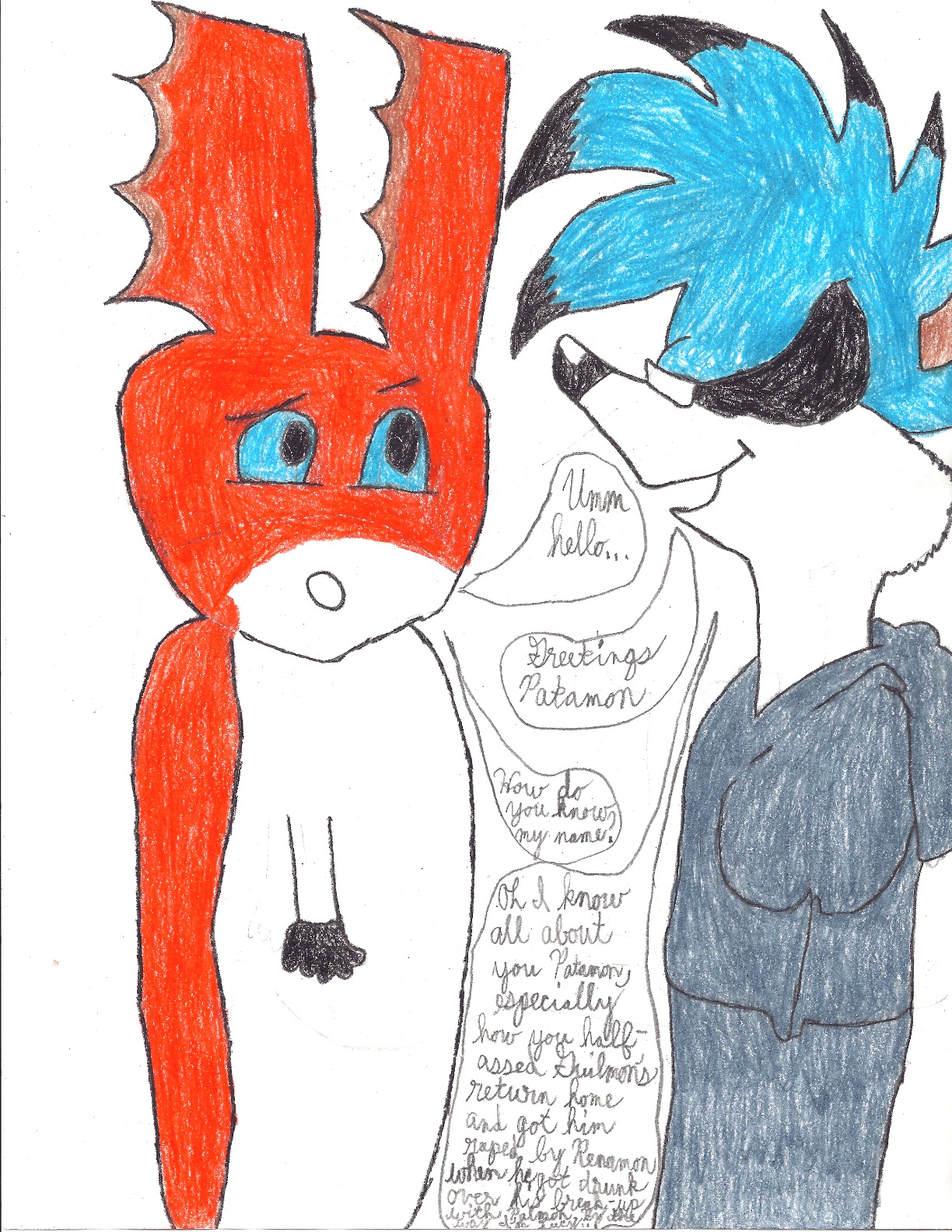 Patamon meets Lucy? by probotboyxxx