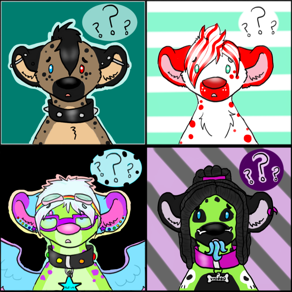 confused hyenas - get your own by SumDumbHyena