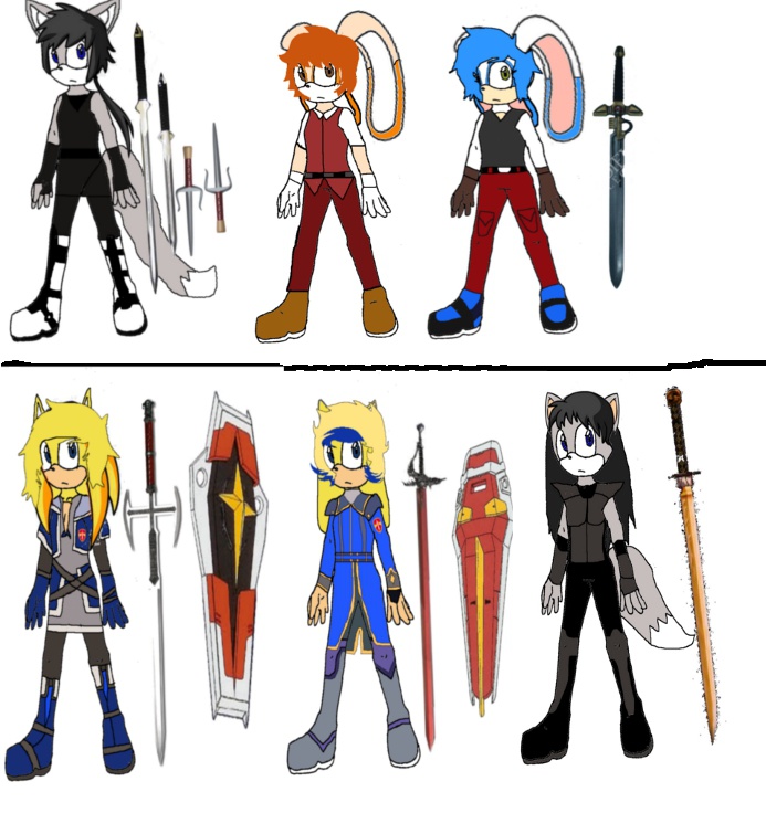 My Sonic Fan Character Group by Rayfox