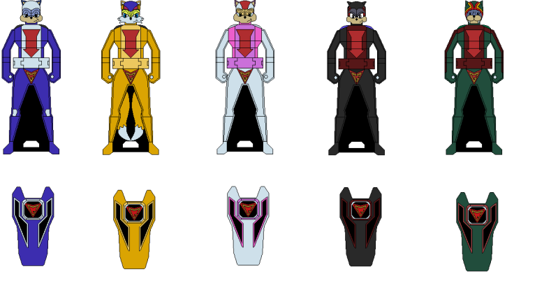 Sonicaman Chaos Ninja Team Ranger Keys by SynjoDeonecros