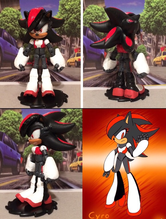 custom Cyro the Hedgehog (Female Shadow) figure by HyperShadow92