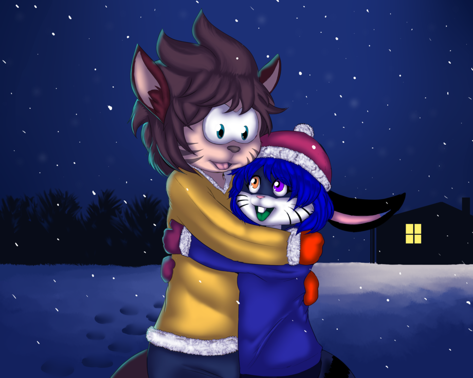Xmas warm hugs by Launny