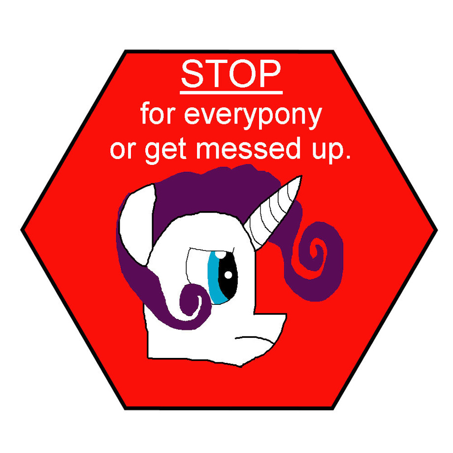 Rarity Stop Sign by MasterMarik