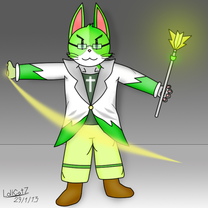 Mono TheForestcat as Priest by LoliCatZ