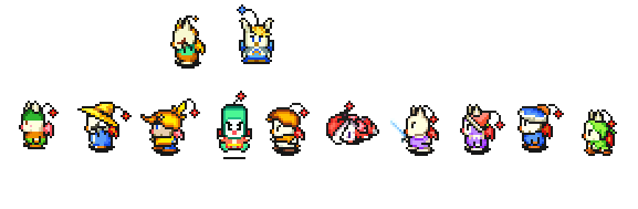 FFTA moogles SNES Final Fantasy style sprites by EricTheMoogle