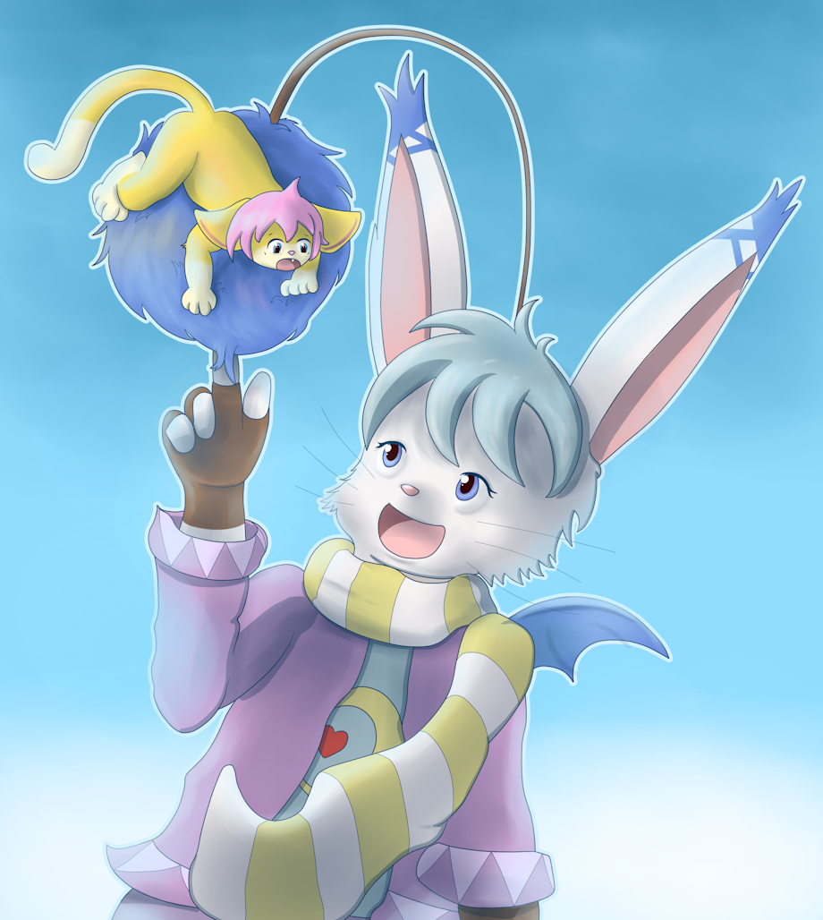 Cat-Cat Meets Pom-Pom by Mewscaper