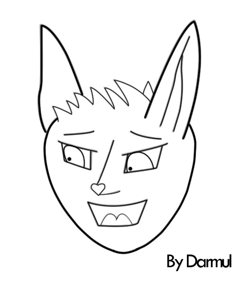 First time drawing a furry face by Darmul