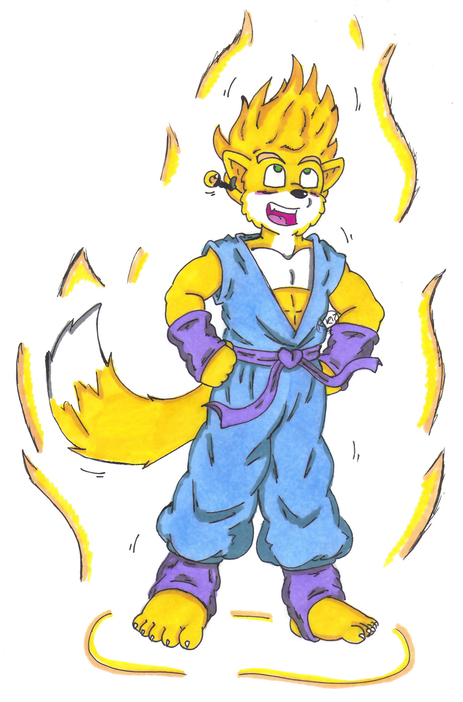 Super Saiyan Fox by KnightRayjack