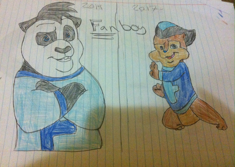 2014-2017 before and after: Fanboy by ThePandaMunks