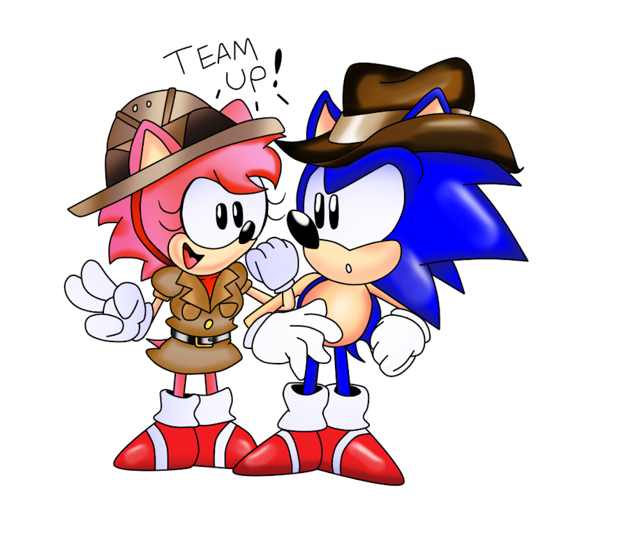 Sonic and Amy Team Up by ClassicSatAmSonic