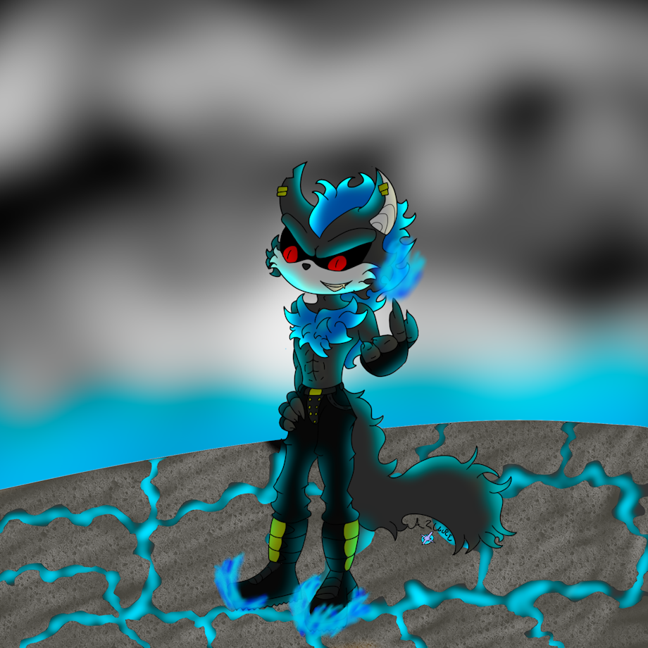 A Hellish Hound by AzureTheGamerKobold