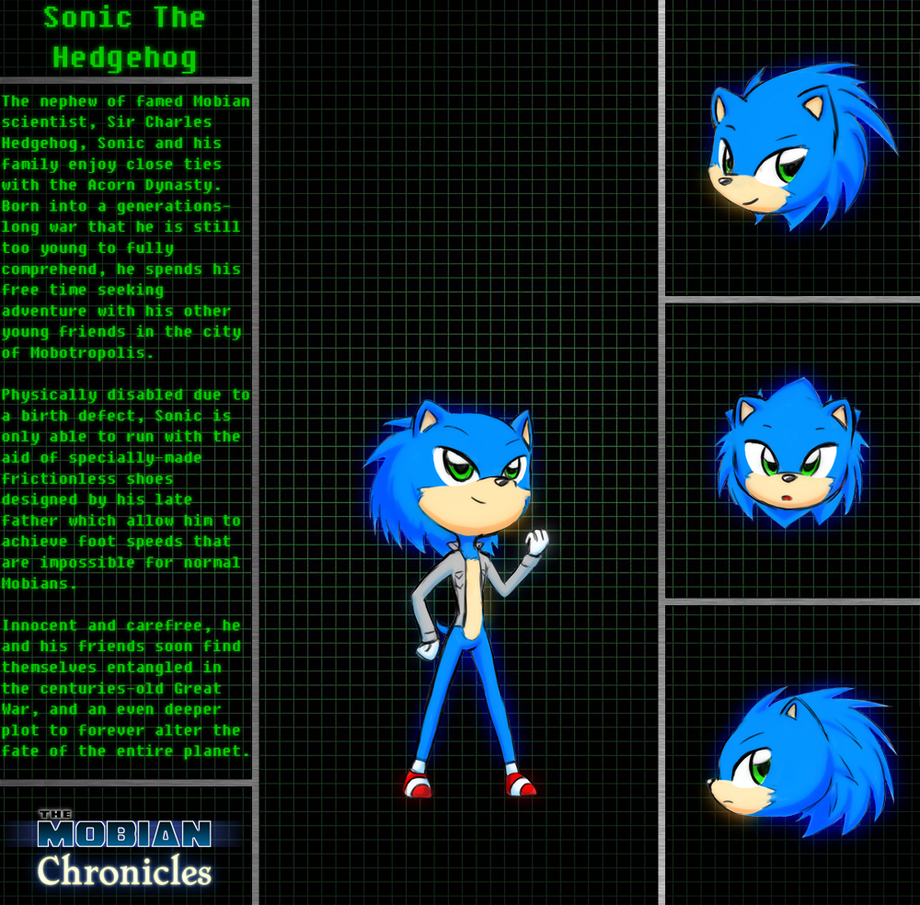 Mobian Chronicles Character Profile: Sonic The Hedgehog (Book I) by Chaytel