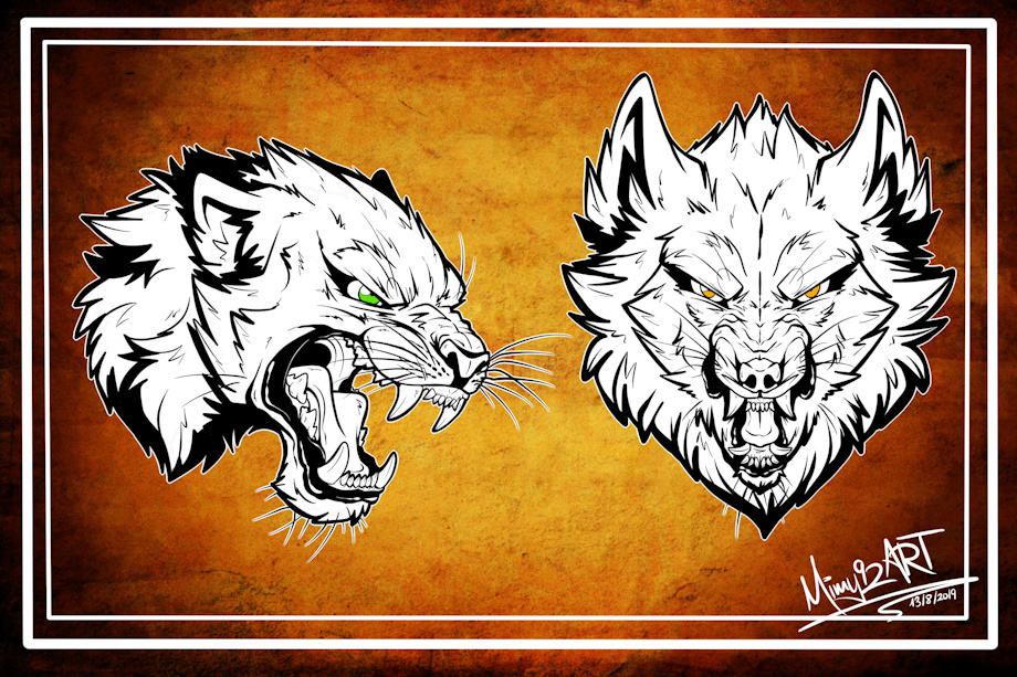Flash Tattoo desings: animals by Mimy92Sonadow
