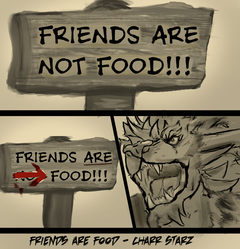 Friends are food!!! by CHARRSTARZ
