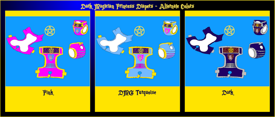 Dark Magician Princess Diapers design by ChinookOrca