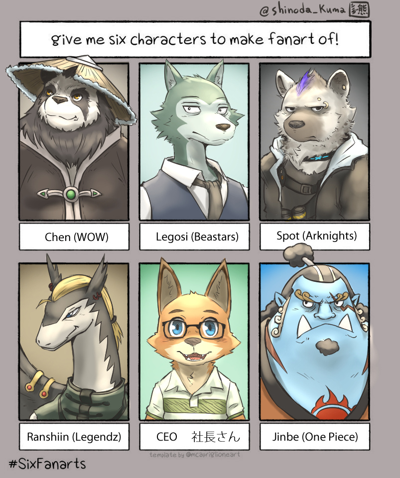 6 Fanarts by ShinodaKuma