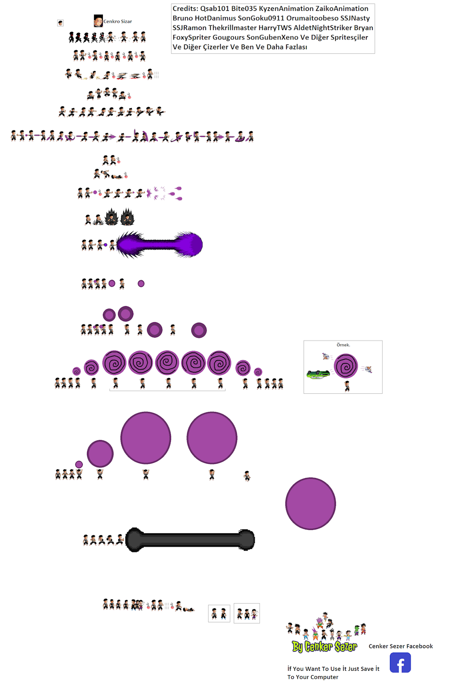 Screet God/Cenkro Sizar Sprites Sheet by Cenker