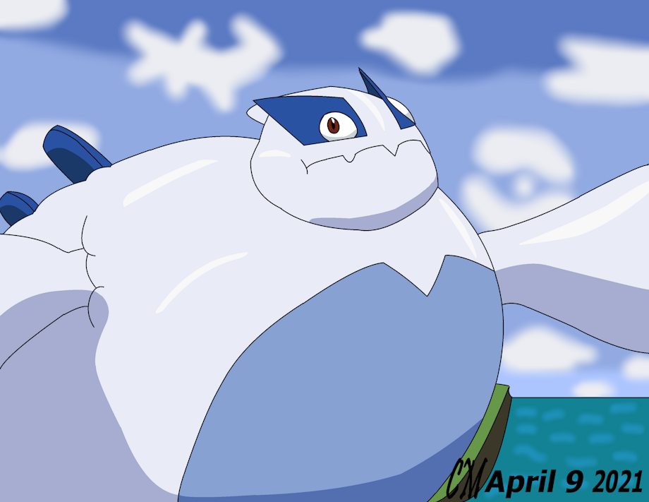 Shrek Lugia inflation by LightningTheSkrill